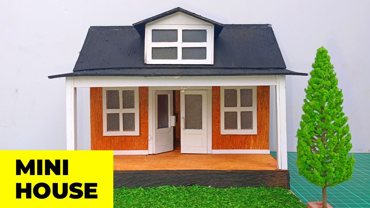 DIY MEMBUAT MINIATUR RUMAH MINI DARI KAYU || MINIATUR RUMAH #12 - YouTube