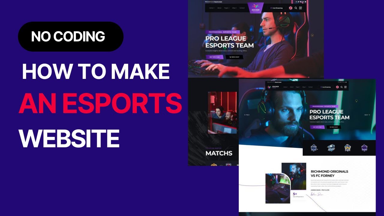 How To Make An Esports Website - YouTube