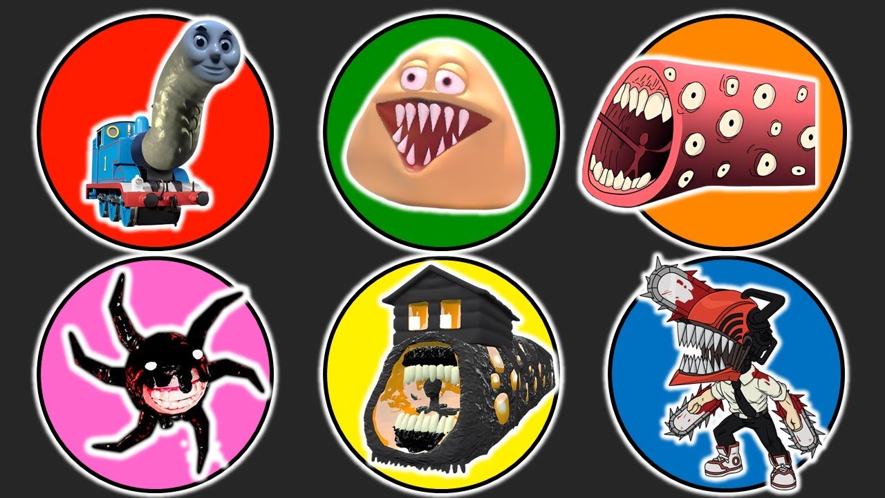 MONSTER VS Thomas Lipan, Pou, Train Eater, Screech Roblox, House Head ...