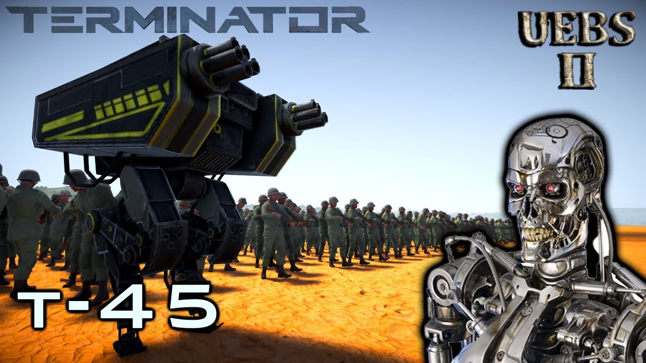 T-45 & SOLDIERS VS TERMINATOR T-800 T-831 T-600 ROBOTS - Ultimate Epic ...