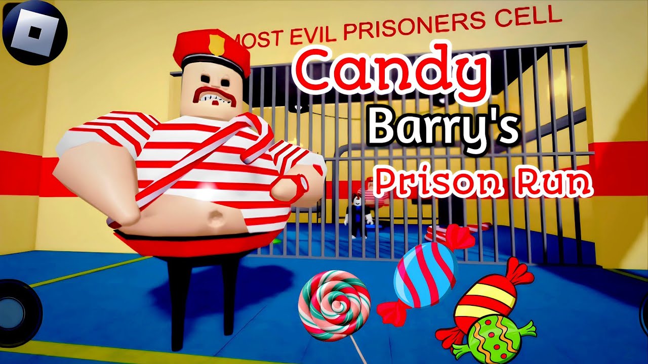 Roblox [Update] Candy Barry's pirson Run Obby Full walkthrough gameplay ...