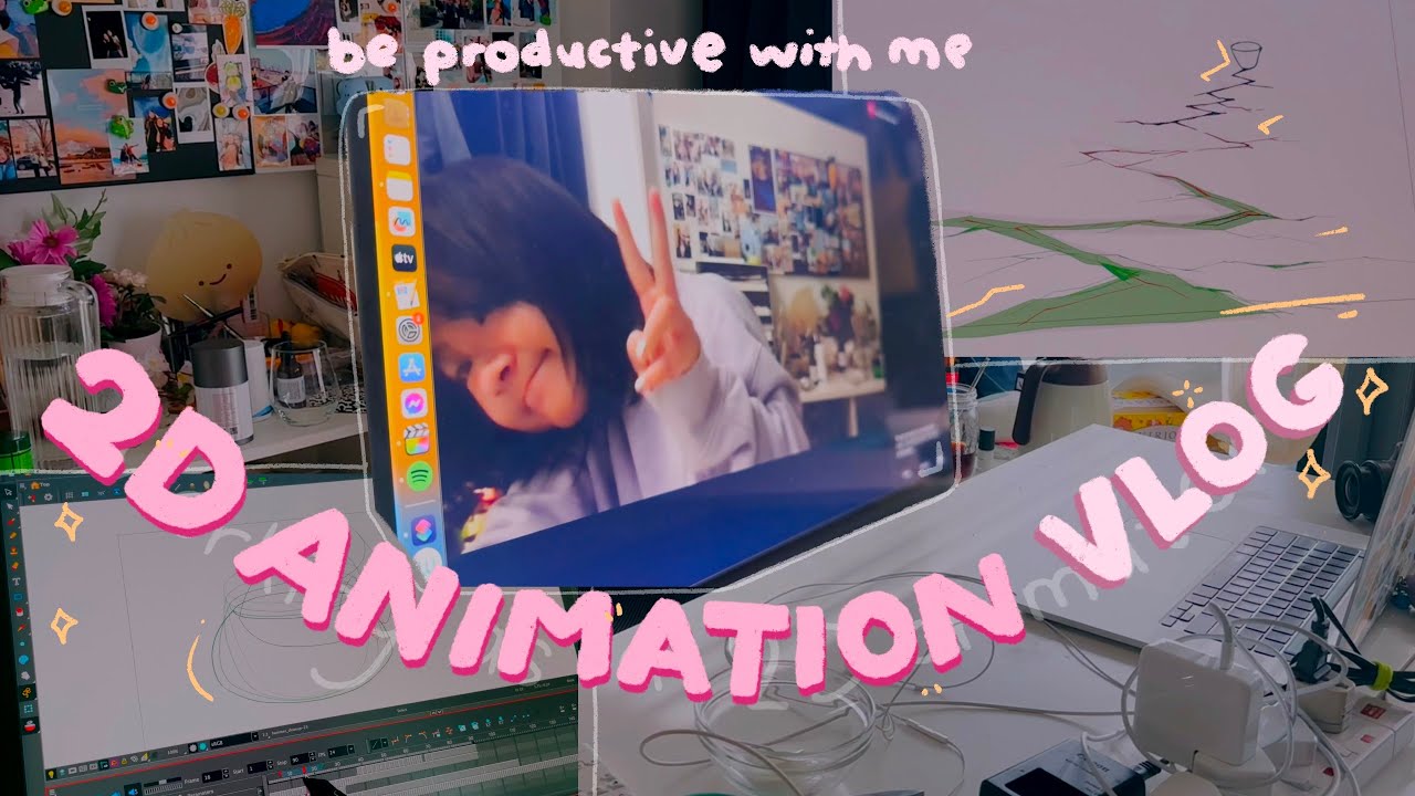 2D animation work vlog 🙇🏻‍♀️ be productive with me - YouTube