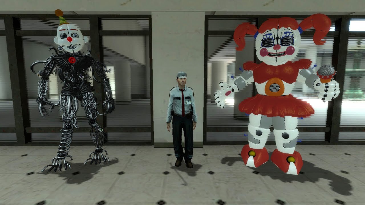 Circus Baby and Ennard chase me in The Mall (Garry's Mod) - YouTube