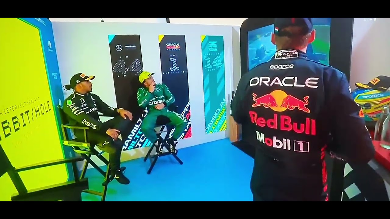 F1 Australian Grand Prix Cooldown Room | Max Verstappen | Lewis ...