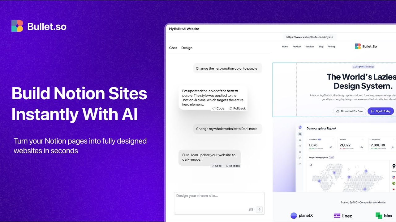 Introducing Bullet AI - AI website builder for Notion - YouTube
