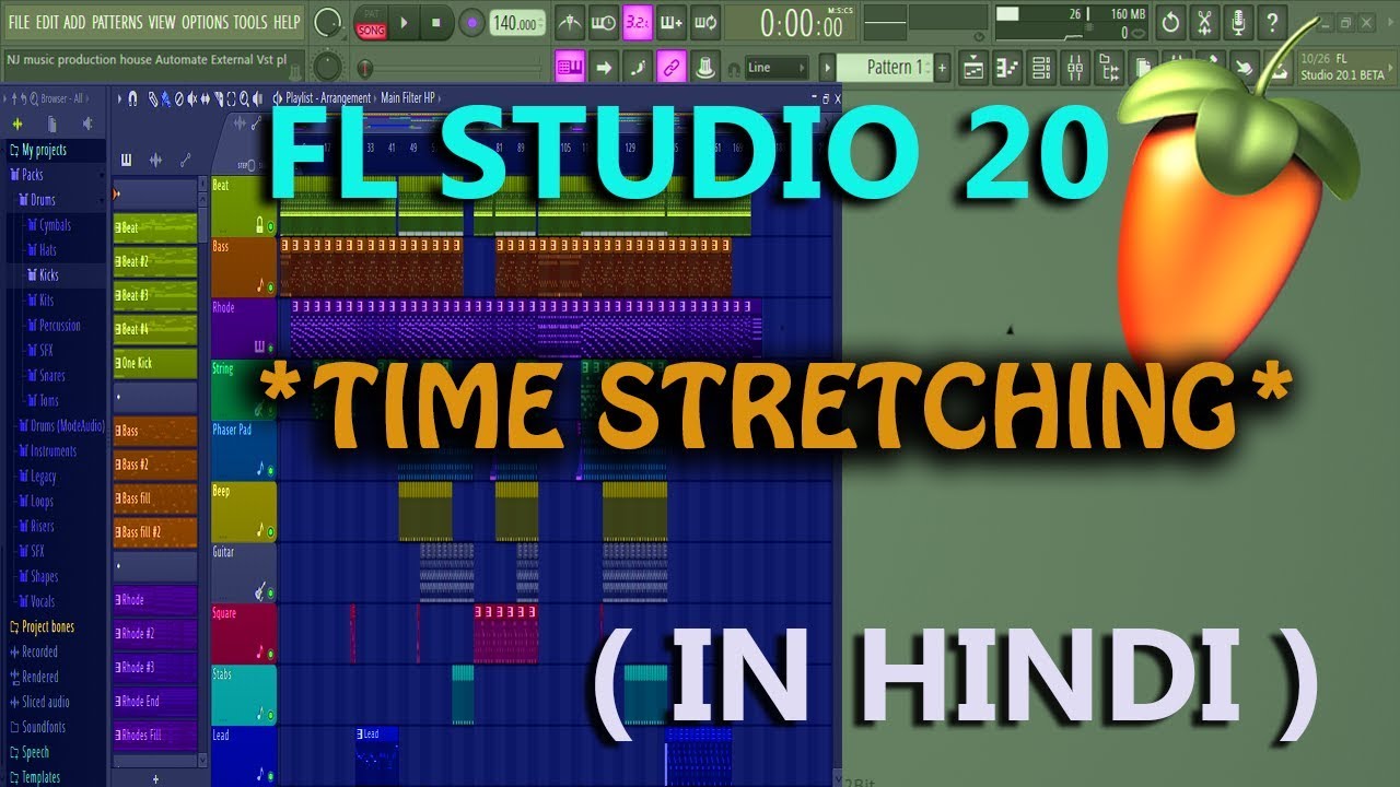 Time Stretching [ Fl Studio 20 tutorial ] - IN HINDI || How to Stretch ...