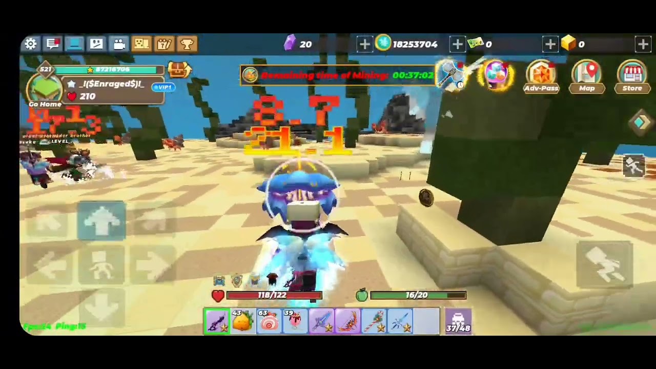 Testing Poseidon Armour set in Skyblock blockmango - YouTube