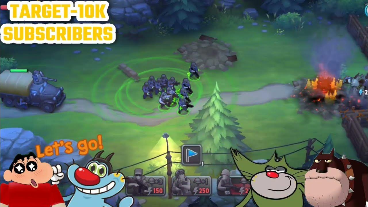 Oggy And Jack Try to Max Level in Guns Up Game With 😱 Bob And Shinchan 🤣 Oggy Game | Part 2 ...