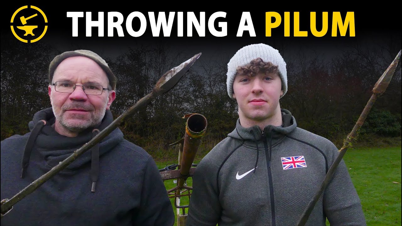 Throwing a Pilum - How far can a Pro throw? - YouTube