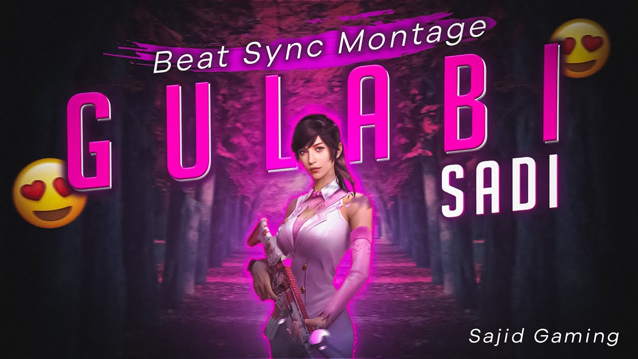 GULABI SADI | BGMI BEST EDITED MONTAGE | SAJID GAMING | PREMIERE PRO - YouTube