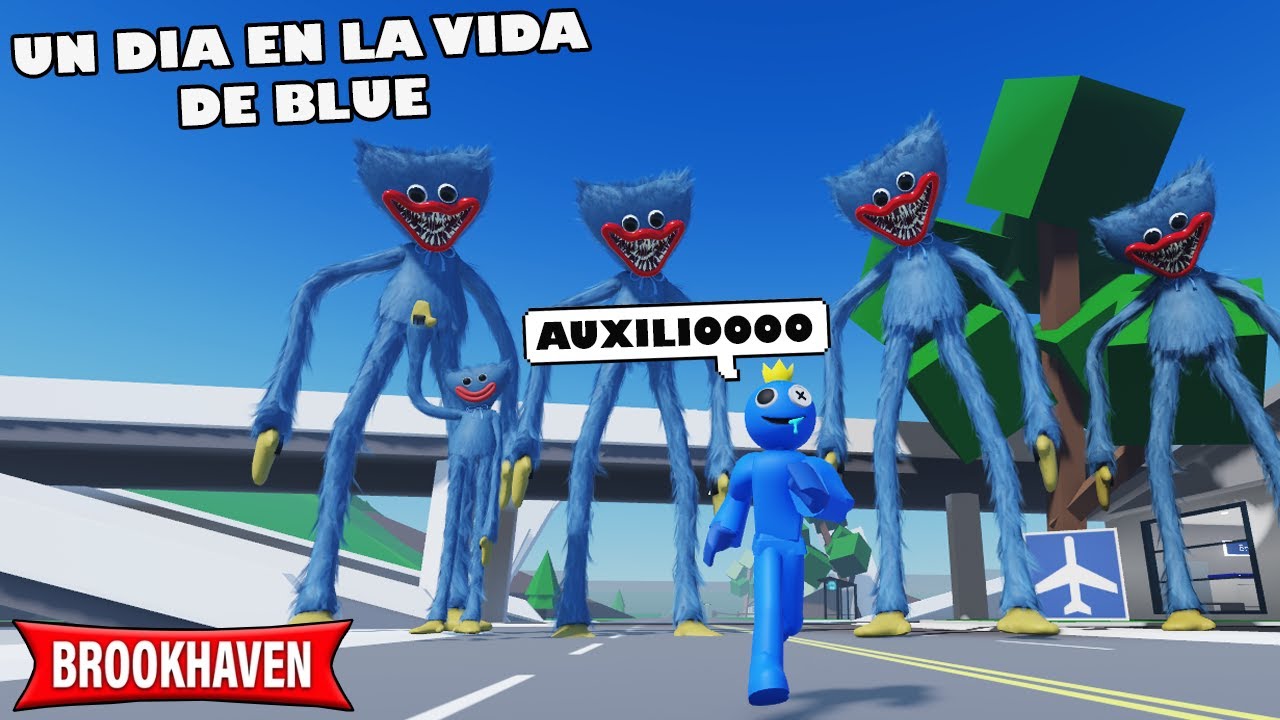 UN DÍA EN LA VIDA DE BLUE ( RAINBOW FRIENDS ) 🔵 - BROOKHAVEN ( ROBLOX ...