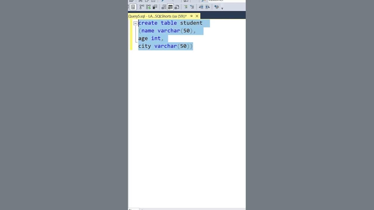 Step-by-Step Guide: Creating Tables in MSSQL - YouTube