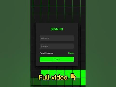 Modern Login Form with Neon Background Effect using HTML & CSS Only #shorts #codiguin - YouTube