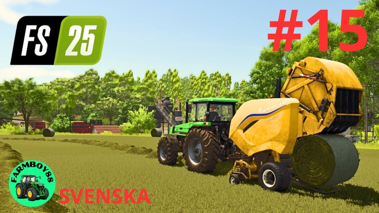 GRÄSSKÖRD PÅ ANNAN NIVÅ -AVS 15 -Farming simulator 25 - YouTube