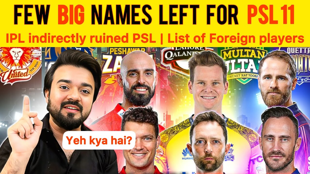 PSL available foreign player list only Few Big Names What is this? IPL ...