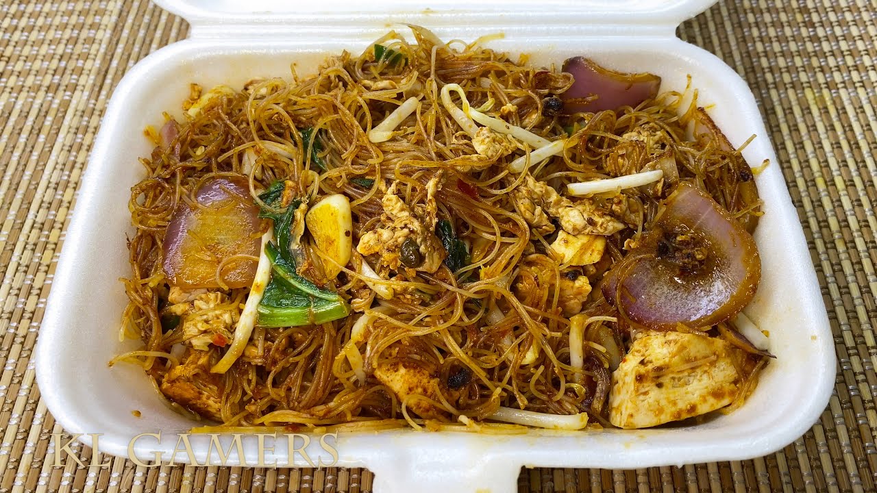 Rice Vermicelli Stir Fry Bihun Goreng Mamak Style in Malaysia ASMR ...