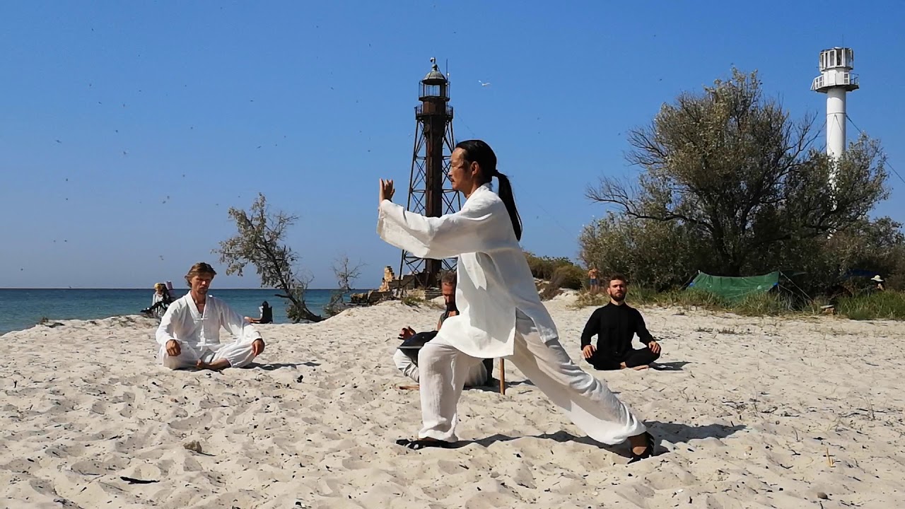 Chinese Tai Chi Practised By Master Gu on an Island of the Black Sea ...