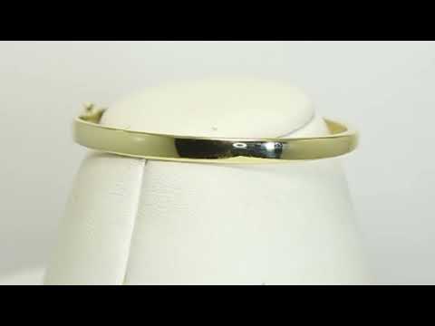 Hearts on Fire Natural Solitaire Diamond Bangle Bracelet .40CT 18K YG Fits 6.25 - 35699