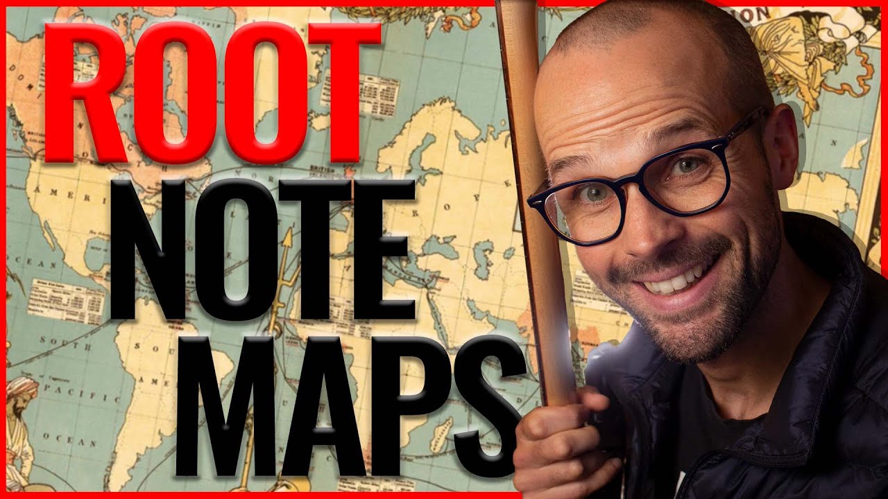 Root note maps for chord progressions ANYWHERE on the neck - YouTube