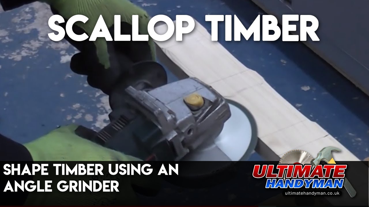 Scallop timber | Shape timber using an angle grinder - YouTube
