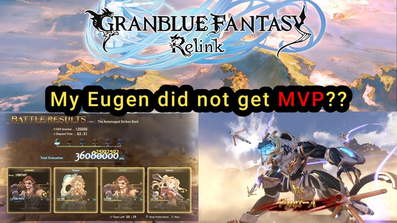 Granblue Fantasy Relink Proud PYET-A Fight My Eugene did not get MVP ...