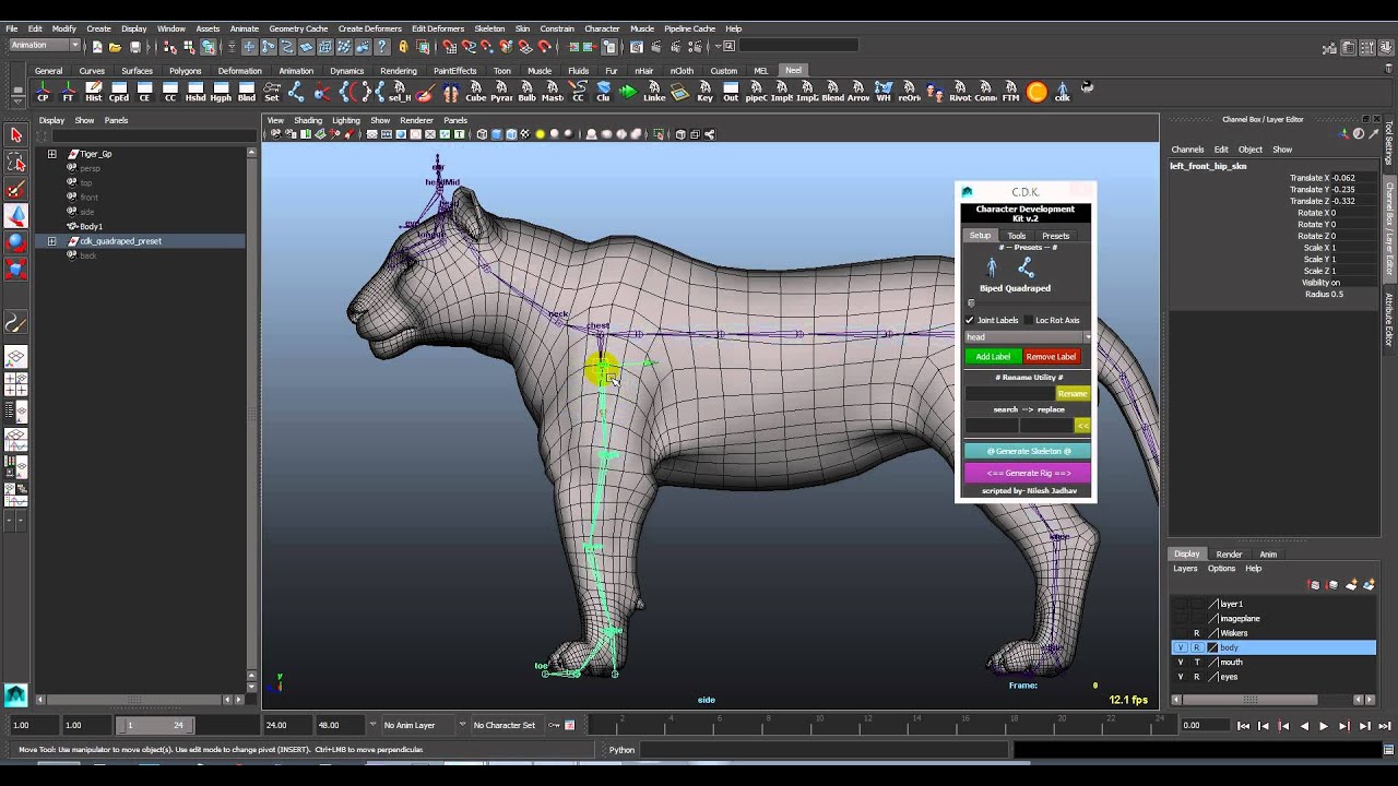 Tiger Rigging with CDK - YouTube