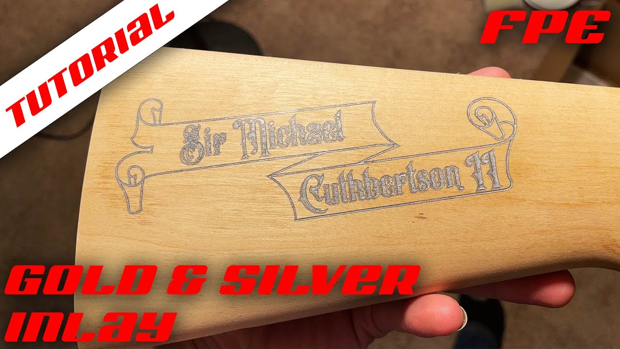 Gold & Silver Shotgun Stock Inlay - YouTube