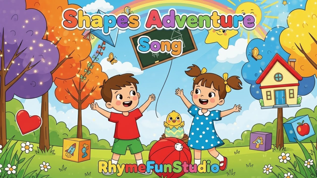 Shapes Adventure Song | Learn Shapes with Fun | Shapes for Kids | Rhyme ...