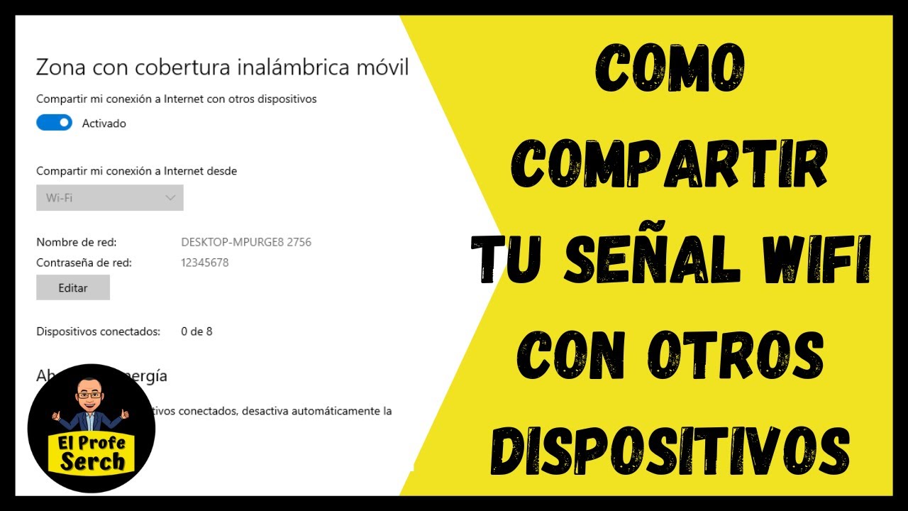 Como Compartir tu conexion de Internet wifi a otros dispositivos - YouTube