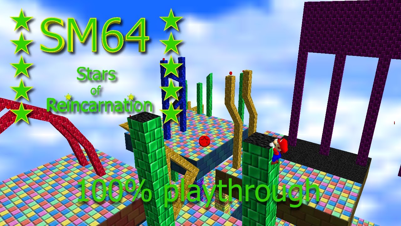 SM64 Stars of Reincarnation - 100% playthrough - YouTube