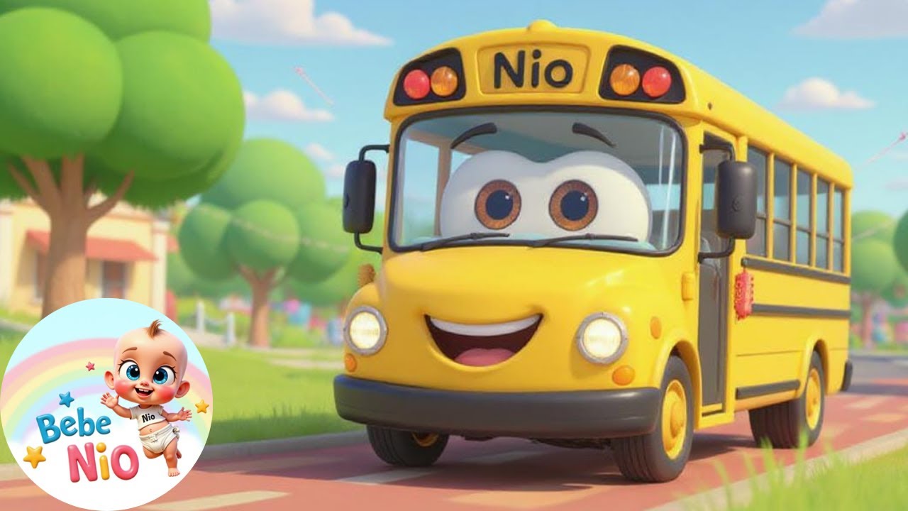 The Wheels on the Bus Song | Bebe Nio Nursery Rhymes & Kids Songs - YouTube