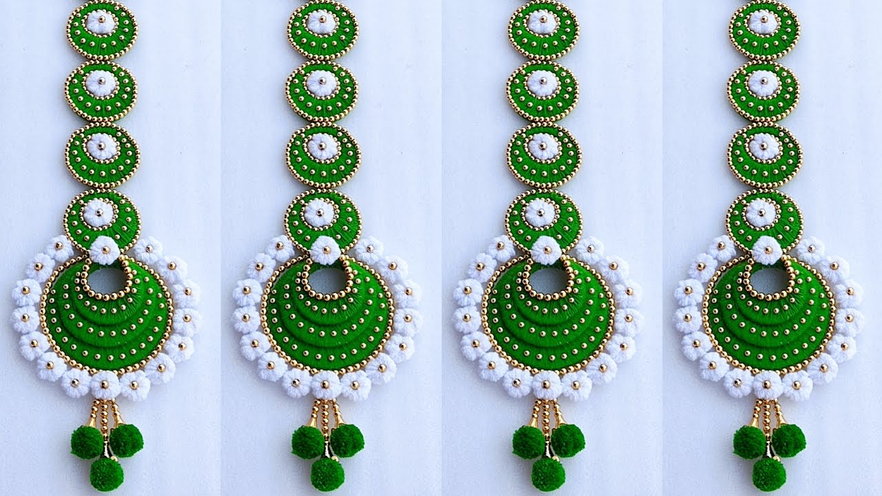 EASY HANDMADE SIDE DOOR HANGING TORAN MAKING FROM WOOLEN |DIY WOOLEN ...