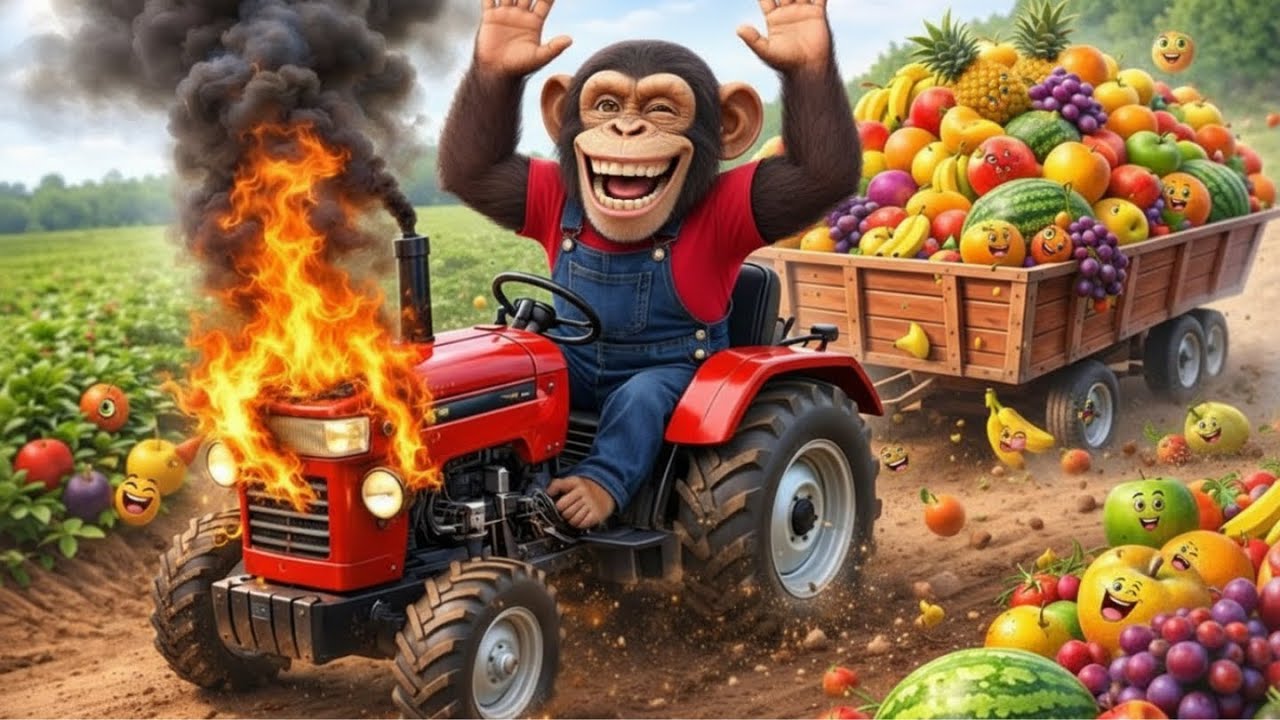 🐒🌞 Monkey Bon Bon Starts His Morning on the Farm — A Fun Challenge ...