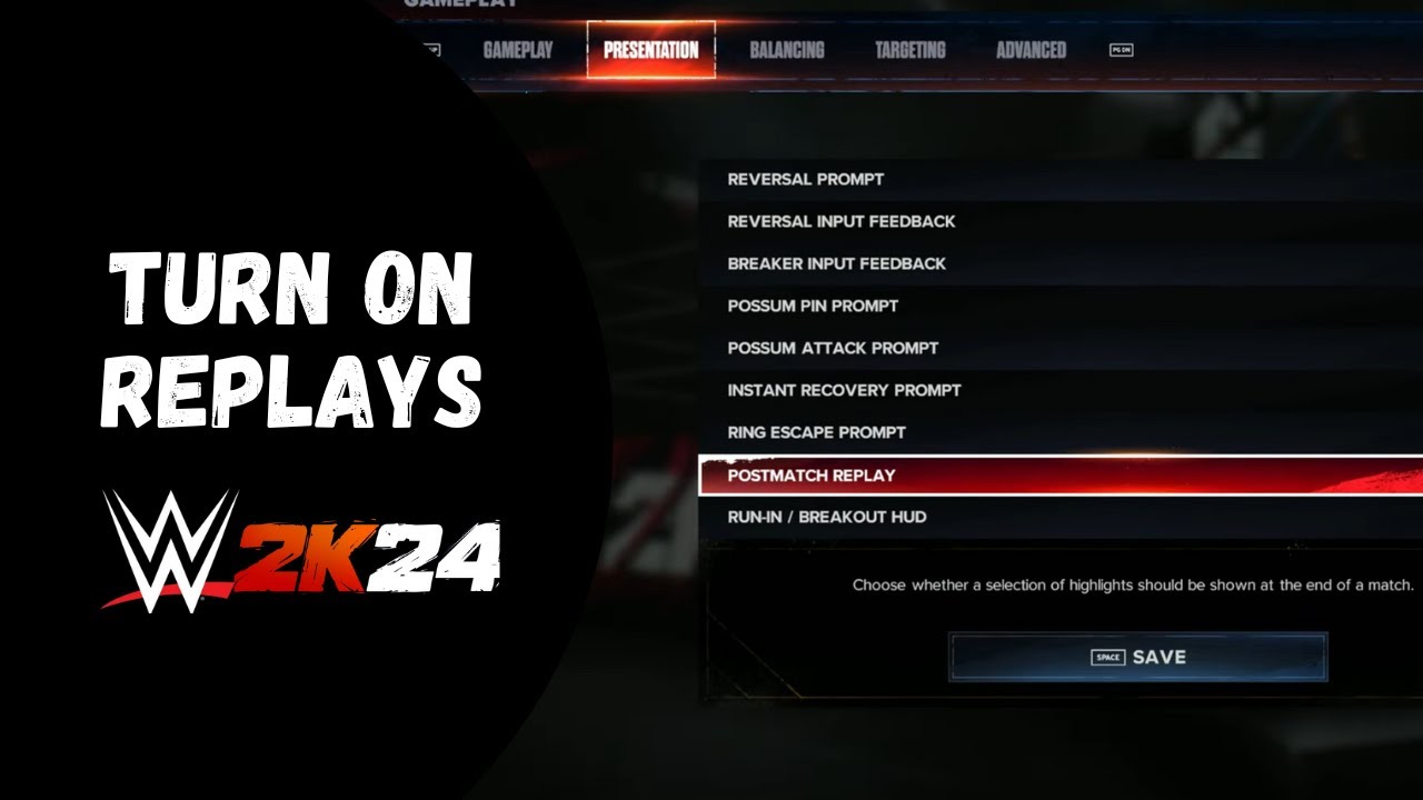How to Turn on Replays - WWE 2k24 (Xbox, PlayStation, PC) - YouTube