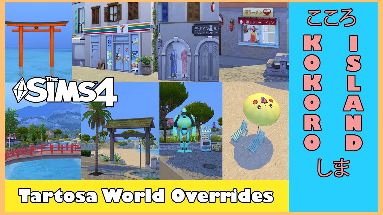 TARTOSA BECAME KOKORO ISLAND (The Sims 4 MOD download) - YouTube
