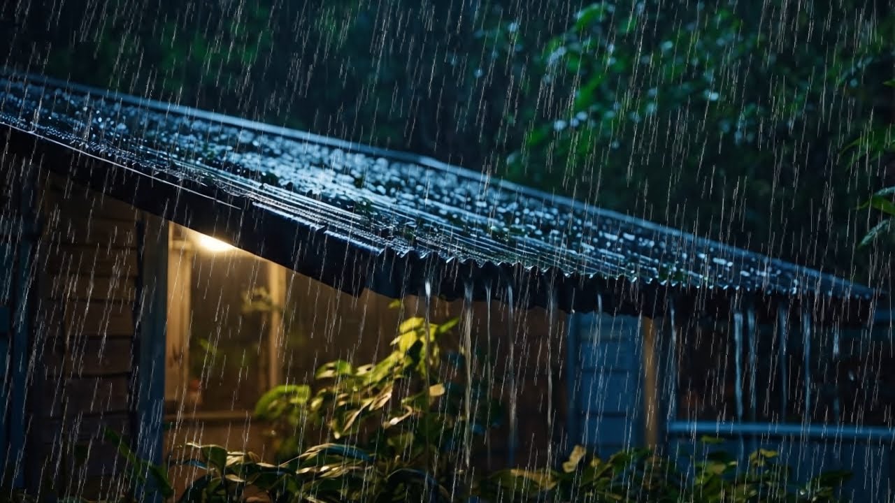 Peaceful Storm Ambience & Calming Rain Sounds Through the Night to Help ...