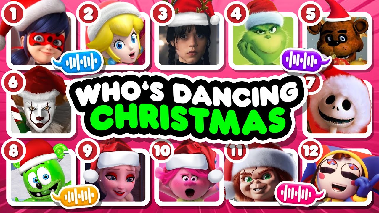 Who's DANCING Christmas? Grinch, Pomni, FNAF, Wednesday, Pennywise ...