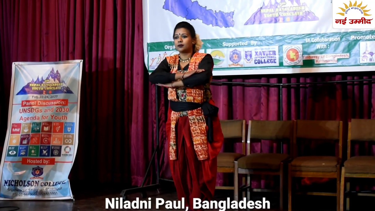 Dance by Niladni Paul & Poem by Rajib Rahman during 3rd Nepal ...