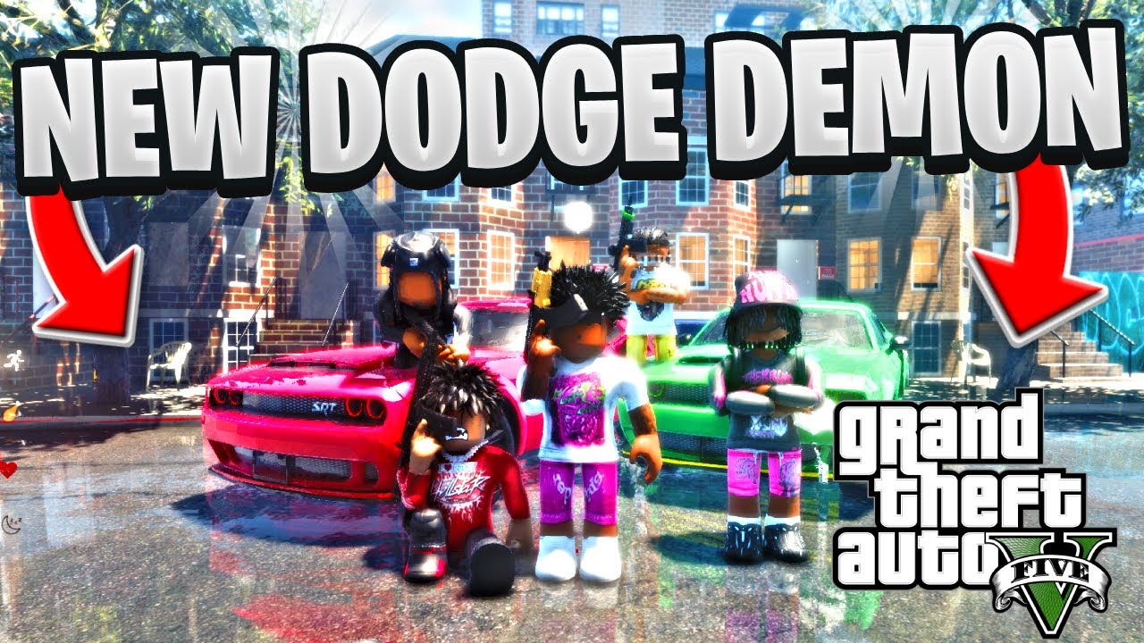 SLIDING IN THE NEW DODGE DEMON IN THIS BRONX ROBLOX HOOD GAME WITH MY ...