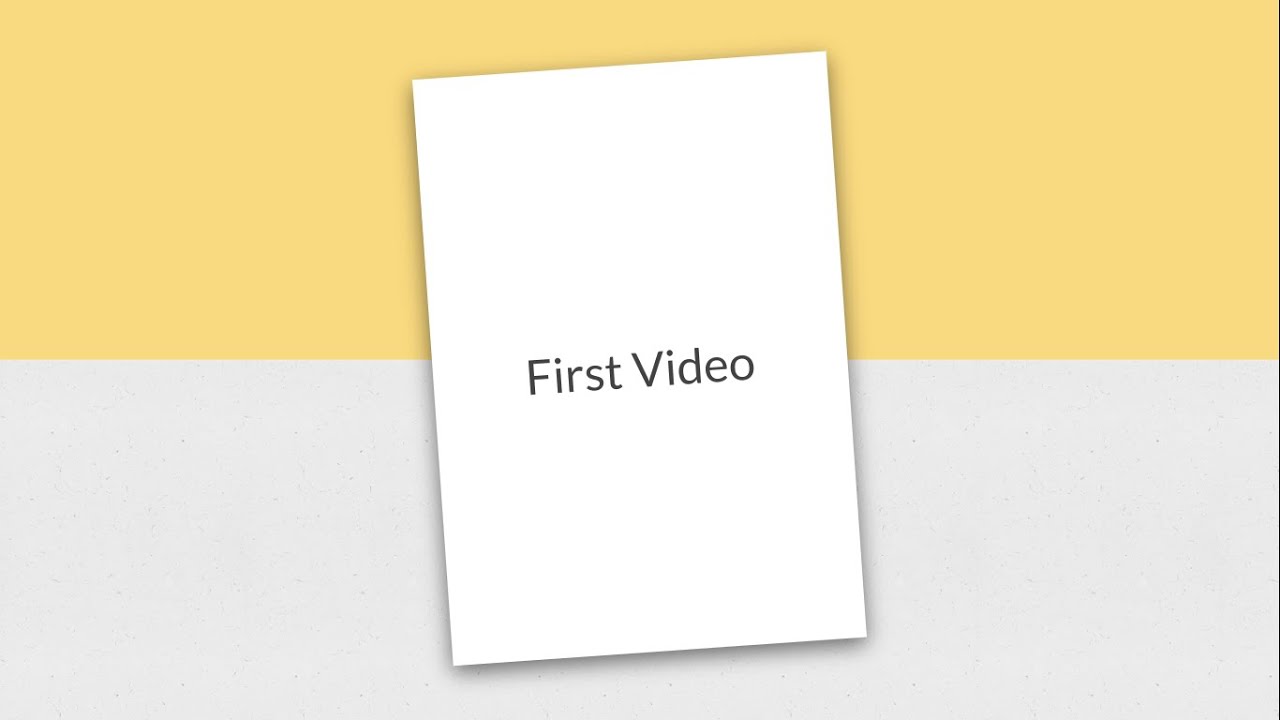 First VIDEO - YouTube