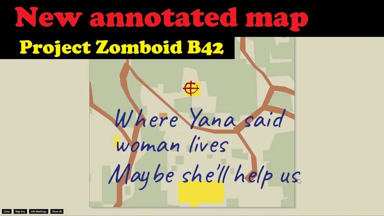 Project Zomboid B42 - New annotated map investigated - YouTube