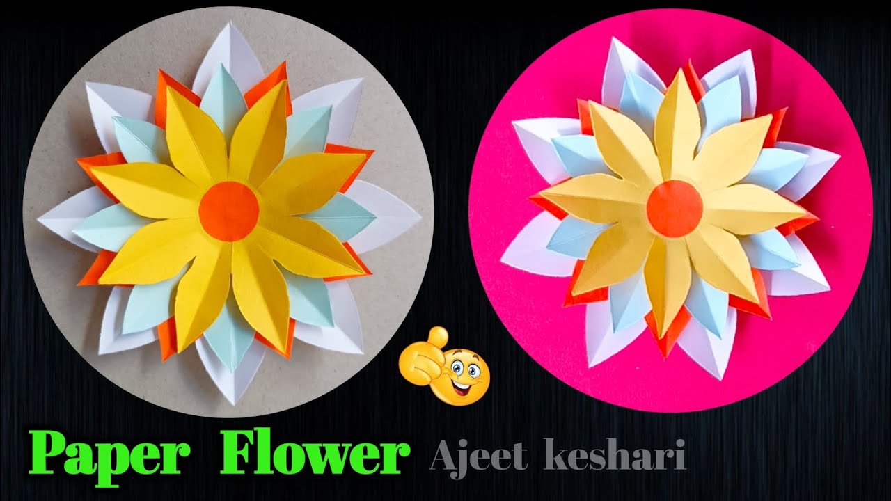 Very Easy Paper Flower Craft | Paper Flower Making Step By Step | DIY ...