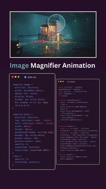 Image Magnifier Animation Coding Codehacker Softwaredeveloper Javascript Youtube 