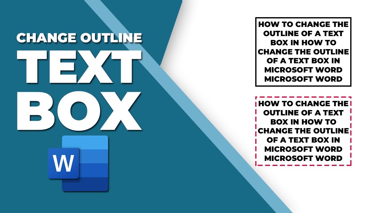 How to change the outline of a text box in Microsoft Word - YouTube