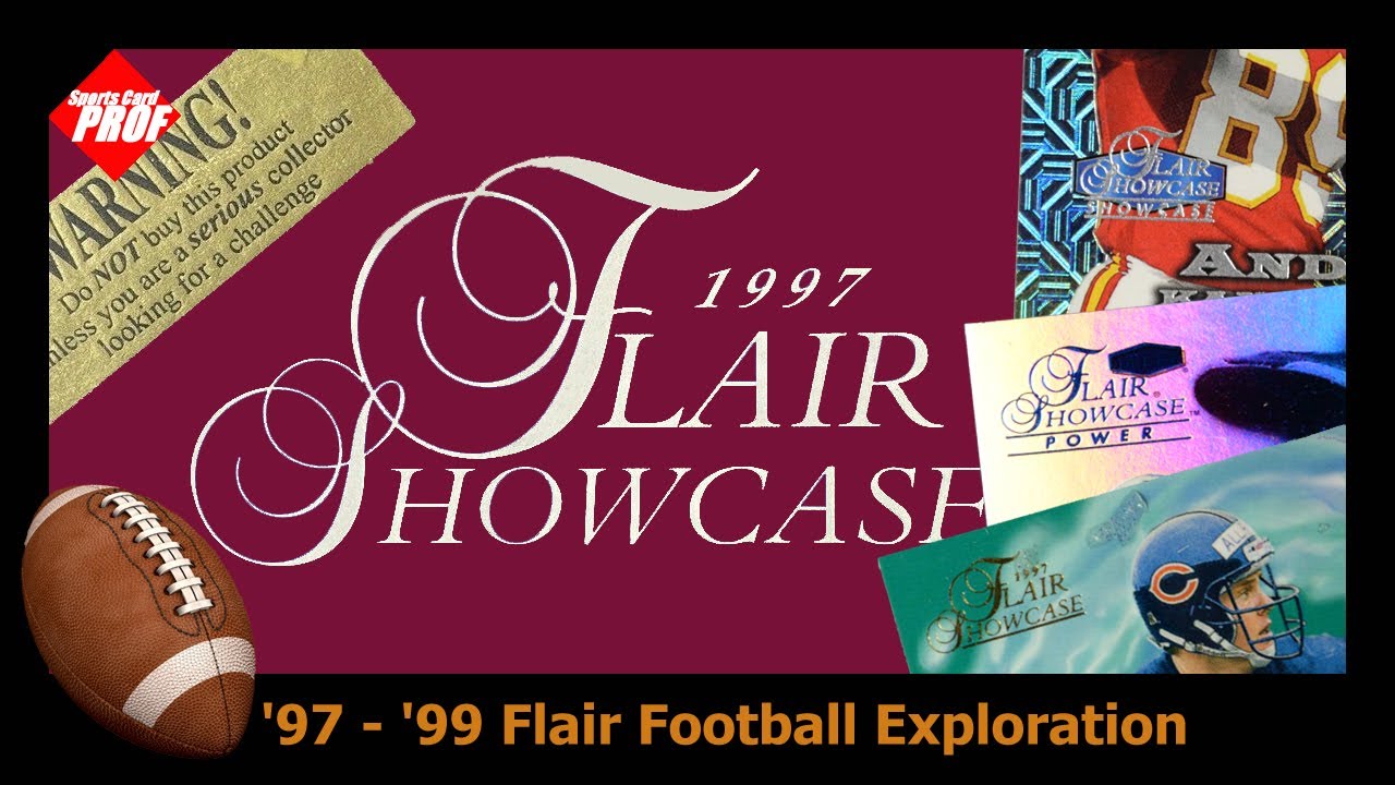 1997 through 1999 Flair Showcase Football Card Exploration - YouTube