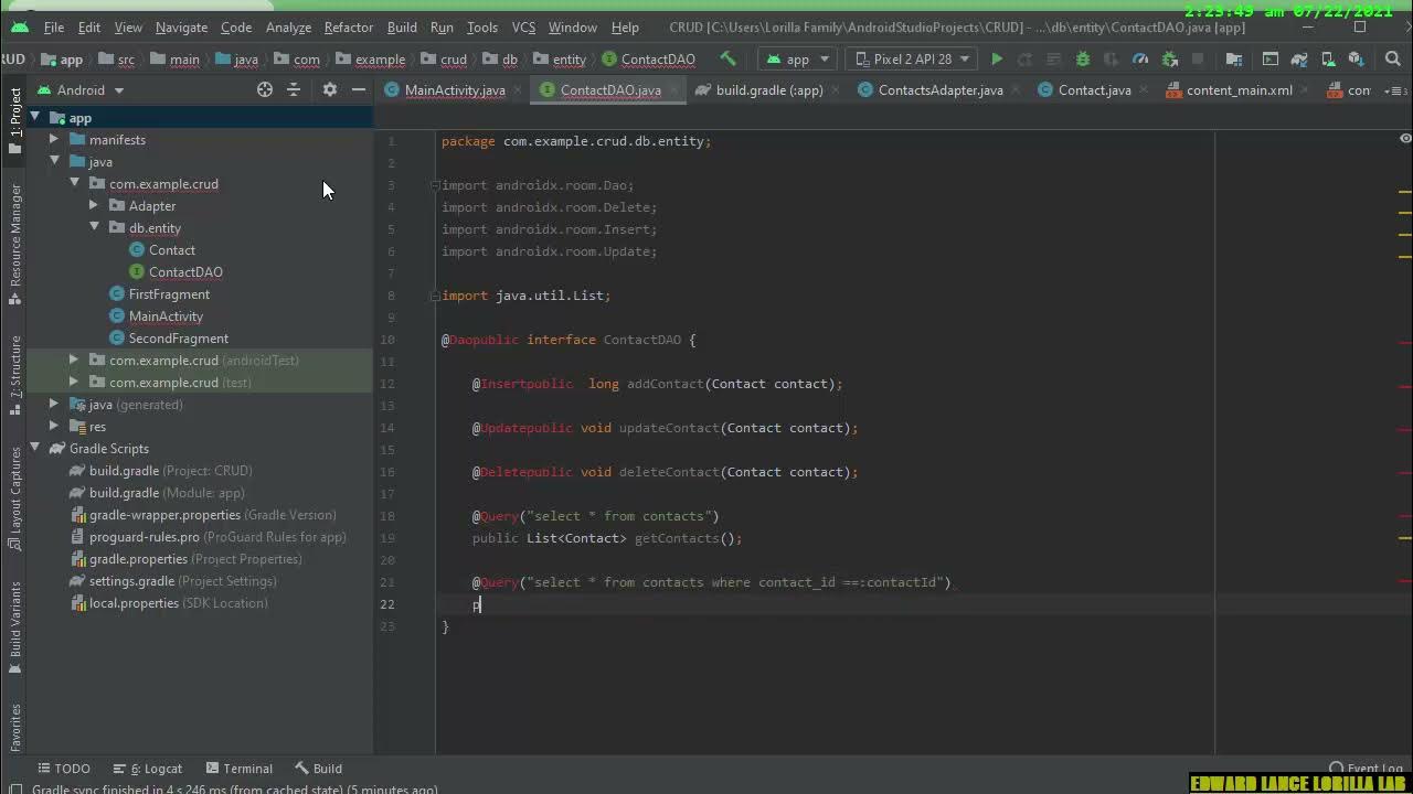 【ANDROID STUDIO】Room DAO Data Access Object SQLite to Room database - YouTube