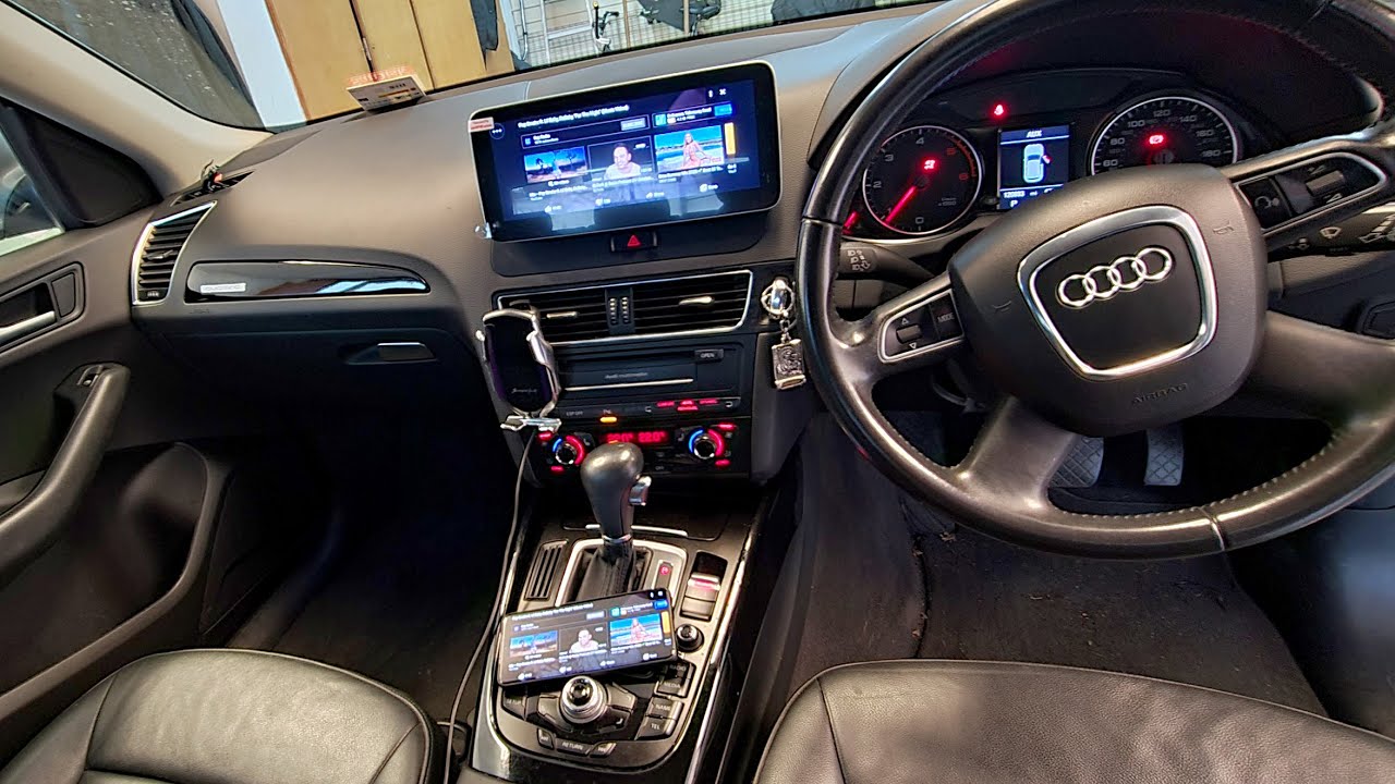 AUDI Q5 Stereo Upgrade 10 inch Screen Full HD, Wifi, GPS with Phone Mirroring and Reverse Camera ...