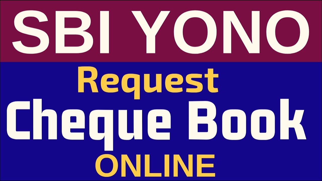 SBI YONO - Request Cheque Book Online - YouTube
