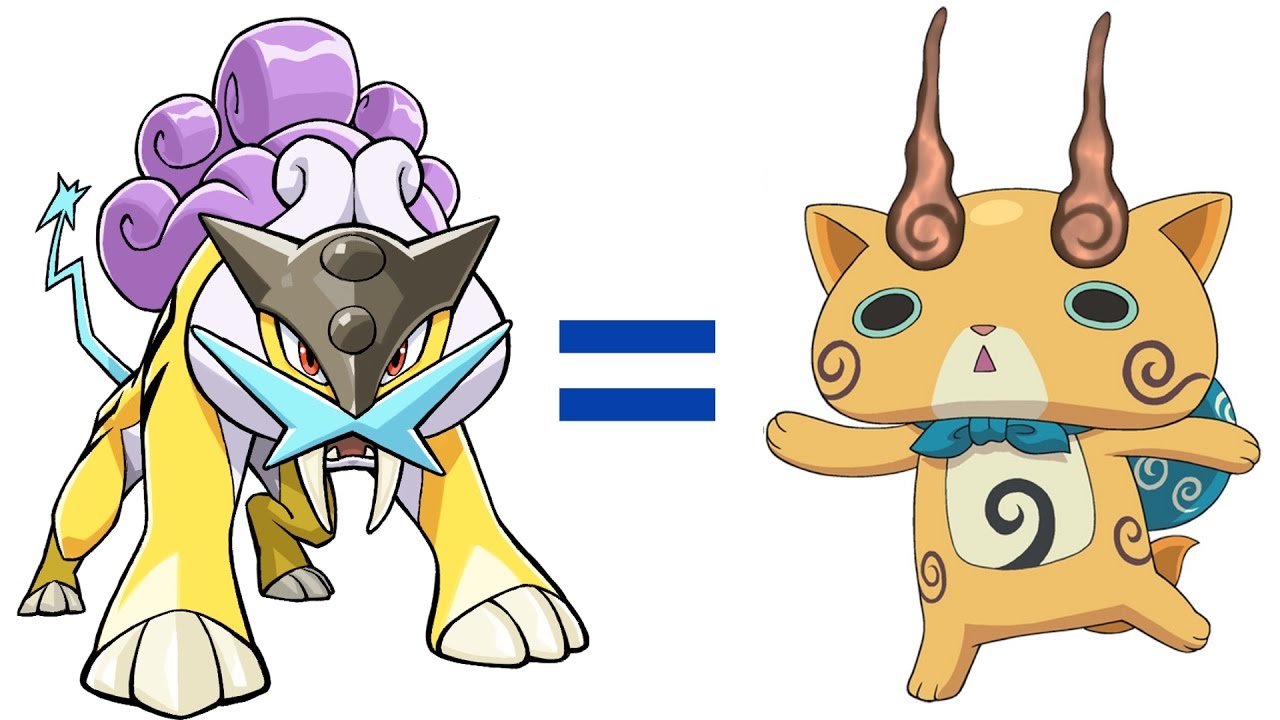 Komajiro/Komiger = Raikou from Pokemon?! Yo-kai Watch - YouTube