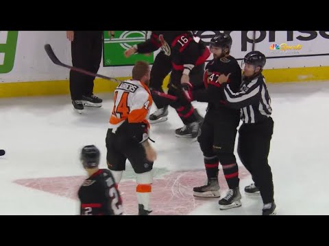 Nicolas Deslauriers fights both Austin Watson and Mark Kastelic - YouTube